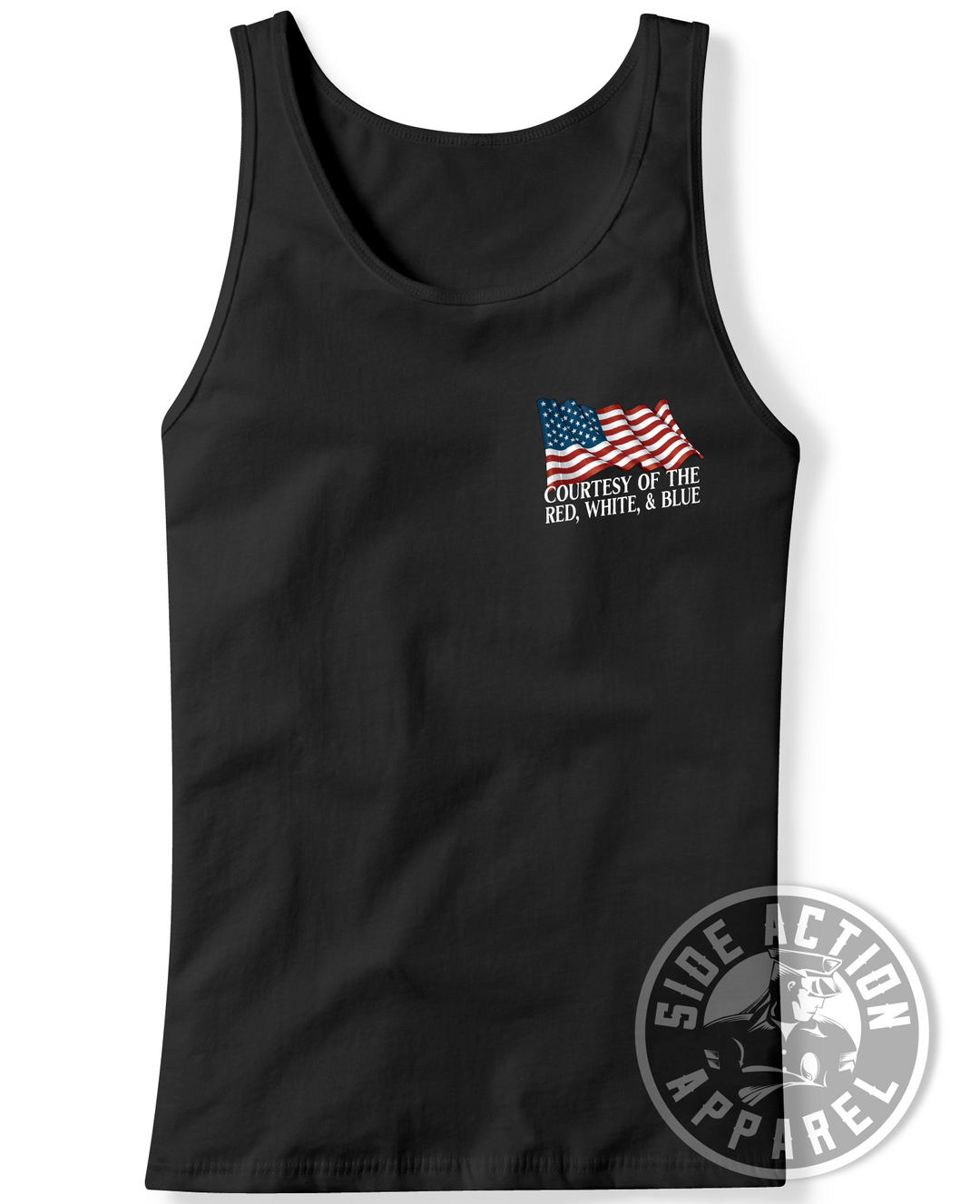 Tank Top - Courtesy of the Red, White and Blue - Side Action Apparel
