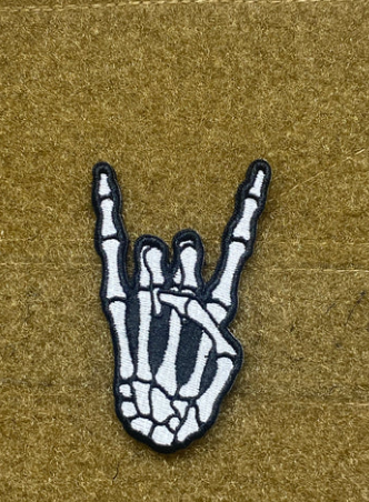 SKELETON ROCK MORALE PATCH - Side Action Apparel